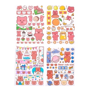 Jual sticker beruang stiker lucu stiker journaling bullet journal ...
