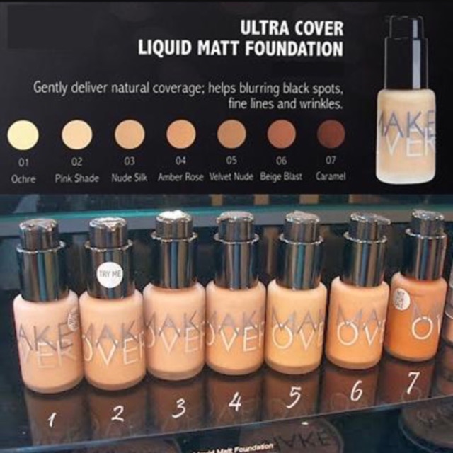 Jual MakeOver Ultra Cover Liquid Matt Foundation 33 ml | Shopee Indonesia