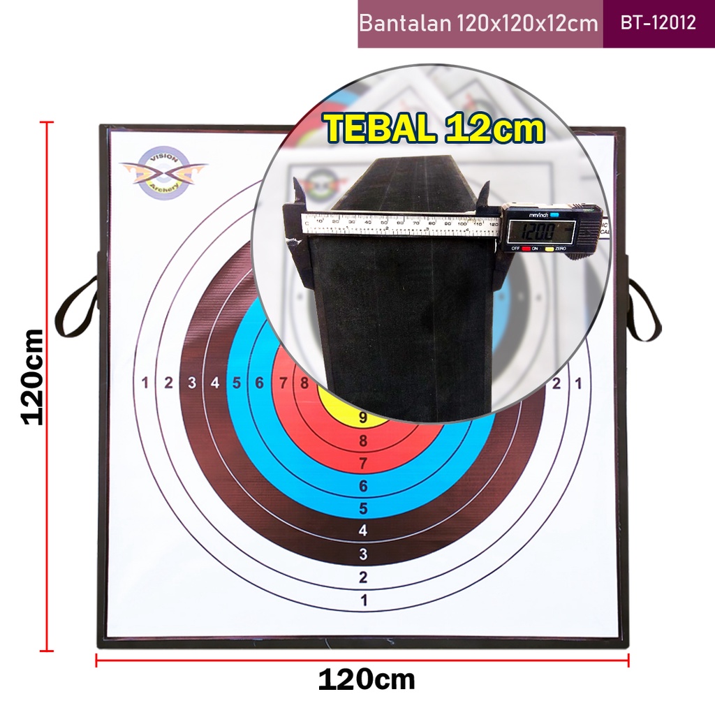 Jual Bantalan Face Target 120x120x12cm | Papan Target Sasaran Panah ...