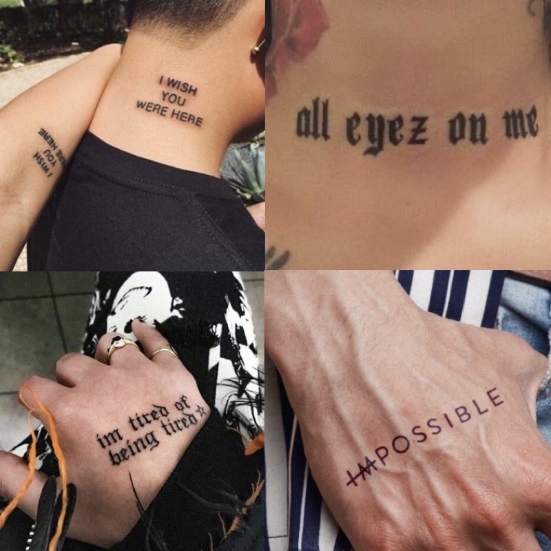 Jual TEMPORARI TATO CUSTOM NAMA TULISAN | Shopee Indonesia