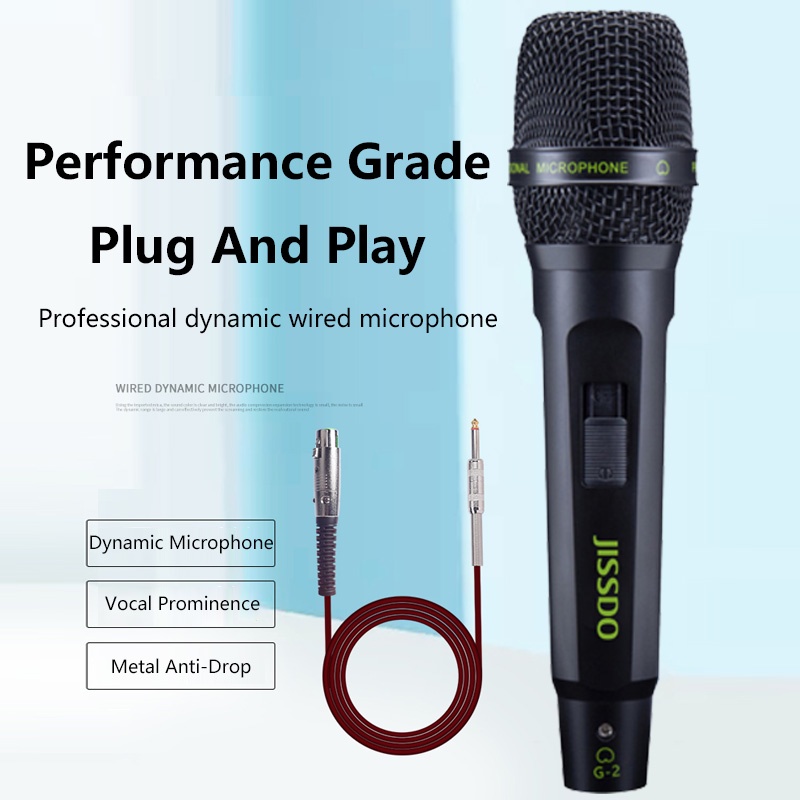 Jual JISSDO Mic Kabel Karaoke Panjang 5 Meter Profesional Dynamic Kabel ...