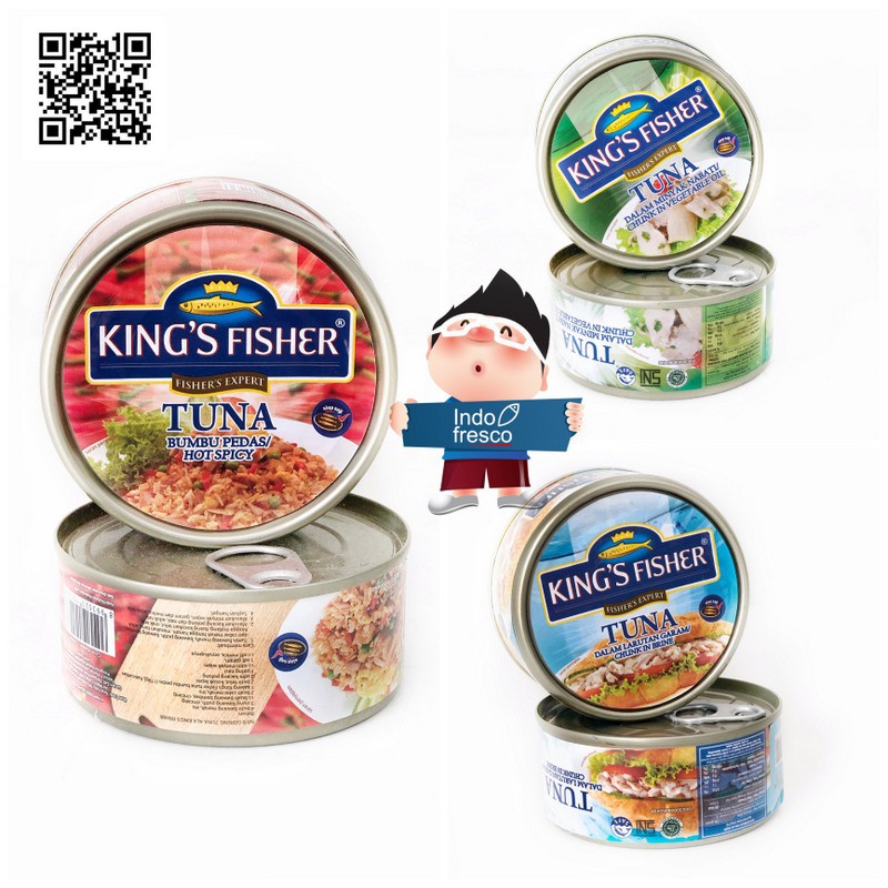 King's Fisher Tuna In Canned- Daging Tuna Kaleng 170g - Chunk in Brine ...