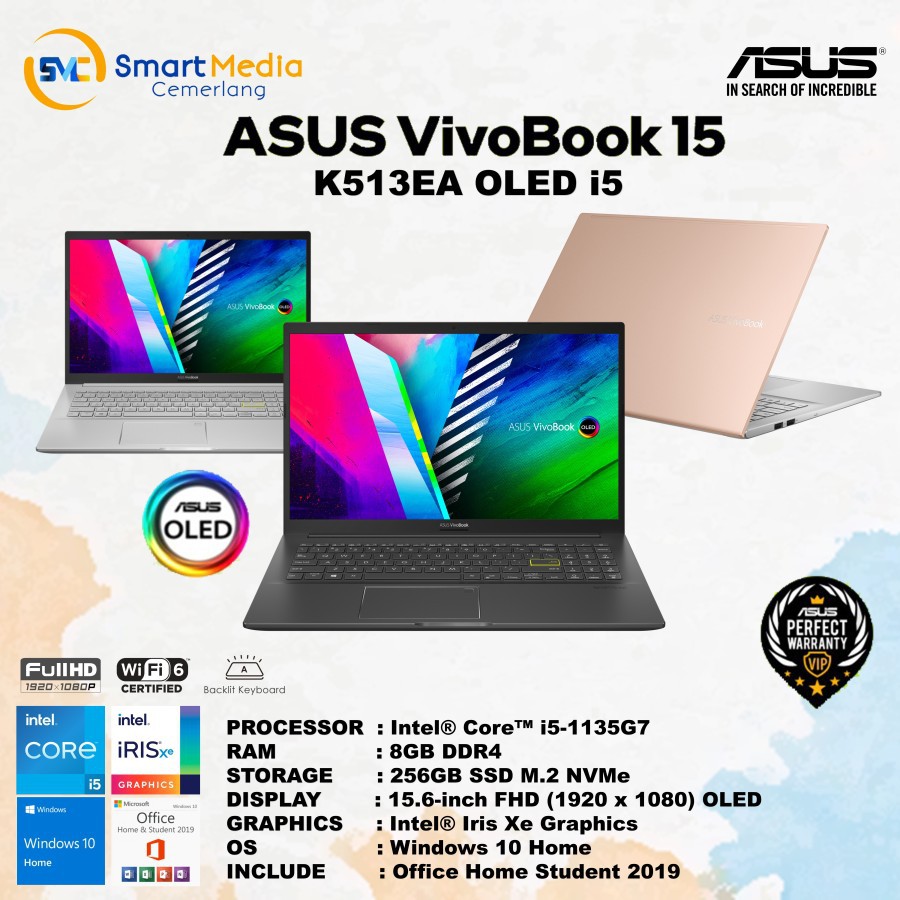 Jual ASUS VIVOBOOK 15 K513EA - INTEL I5-1135G7 - 8GB - 256GB SSD - 15.6 ...