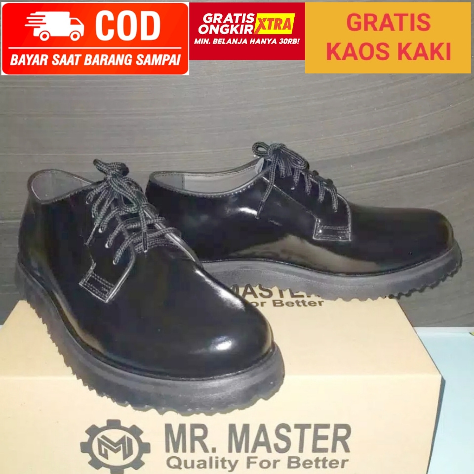 Jual SEPATU PDH PRIA MR MASTER KULIT SAPI ASLI SEPATU PDH TNI POLRI SECURITY SATPAM MODEL GIBSON ...