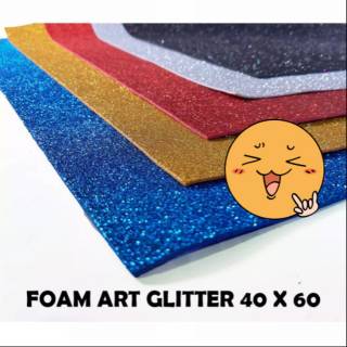 Jual Kertas Busa Manik / Foam Art Glitter Bazic 40x60 Indonesia|Shopee ...