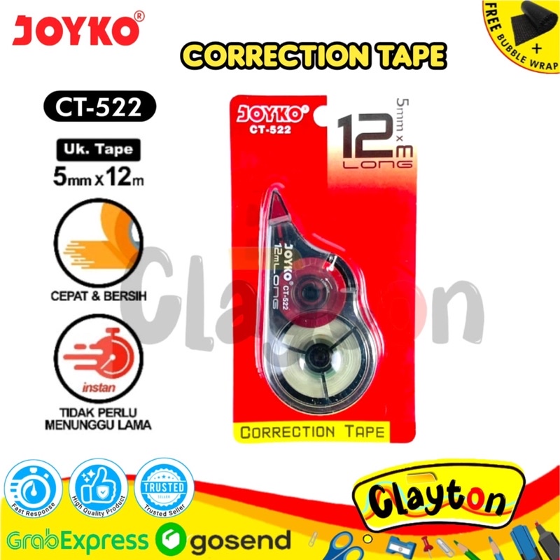 Jual Correction Tape Joyko CT-522 / Tip Ex Kertas Joyko / Tip Ex CT-522 ... Jual Correction Tape Joyko CT-522 / Tip Ex Kertas Joyko / Tip Ex CT-522 ...