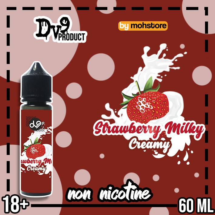 Jual Liquid Non Nicotine Strawberry Milky Creamy Mr Dv9 Vape 60ML ...