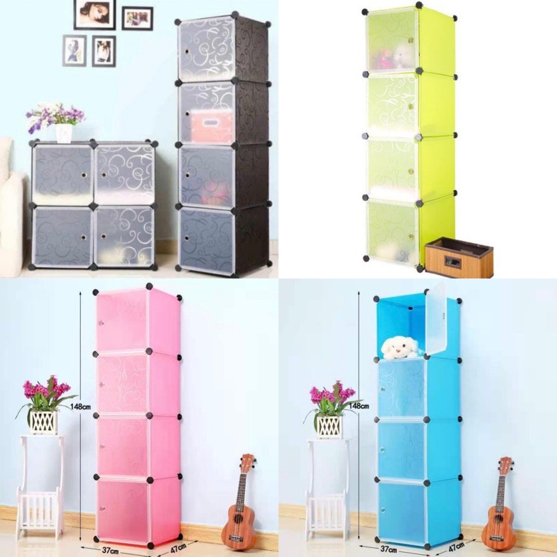 Jual Lemari Plastik Rak Baju Serbaguna 4 Pintu | Shopee Indonesia