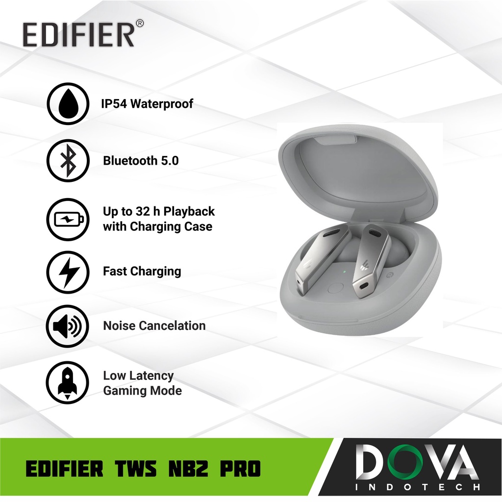 Jual EDIFIER TWS NB2 Pro True Wireless Earbuds with Noise Cancellation ...