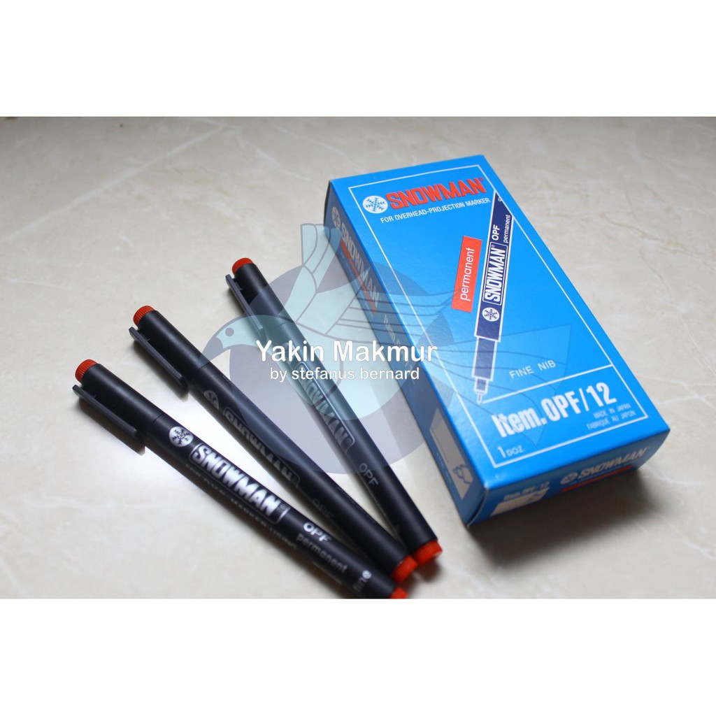 Jual SPIDOL PERMANEN SNOWMAN OPF (PERMANENT MARKER) Indonesia|Shopee ...