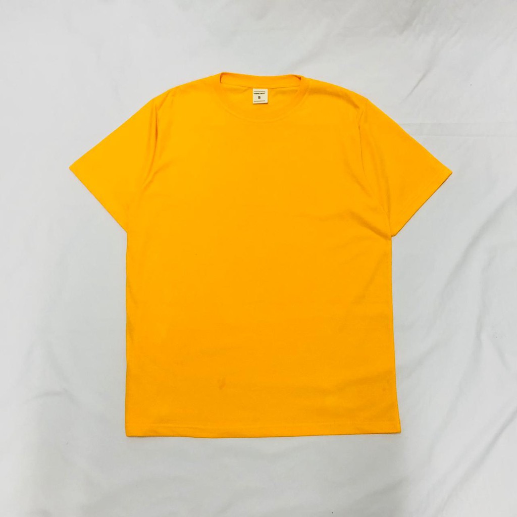 Jual Basic T-shirt Kuning Mas / kaos plos warna kuning mas | Shopee ...
