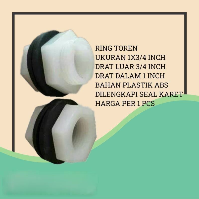 Jual VLOK RING MUR DRAT RING TOREN TANDON TANGKI 1 X 3/4 INCH | Shopee ...