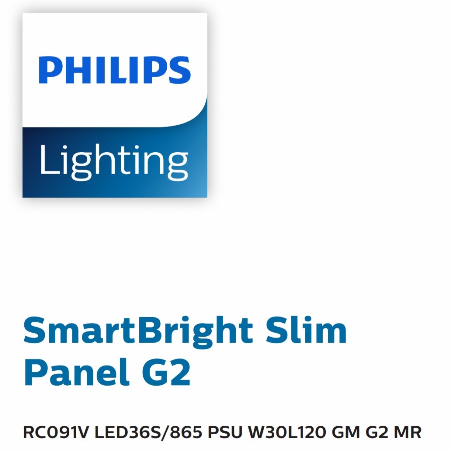 Jual Philips Smartbright slim panel G2, RC091V led 365/865 PSU W30L120 GM | Shopee Indonesia