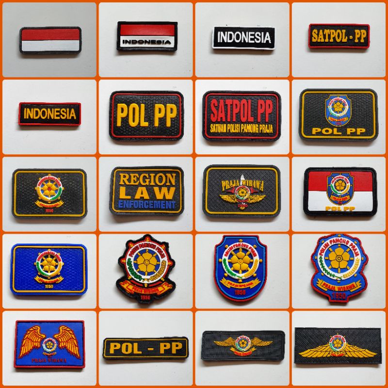 Jual patch rubber logo POL PP - SATPOL PP - POLISI PAMONG PRAJA ...