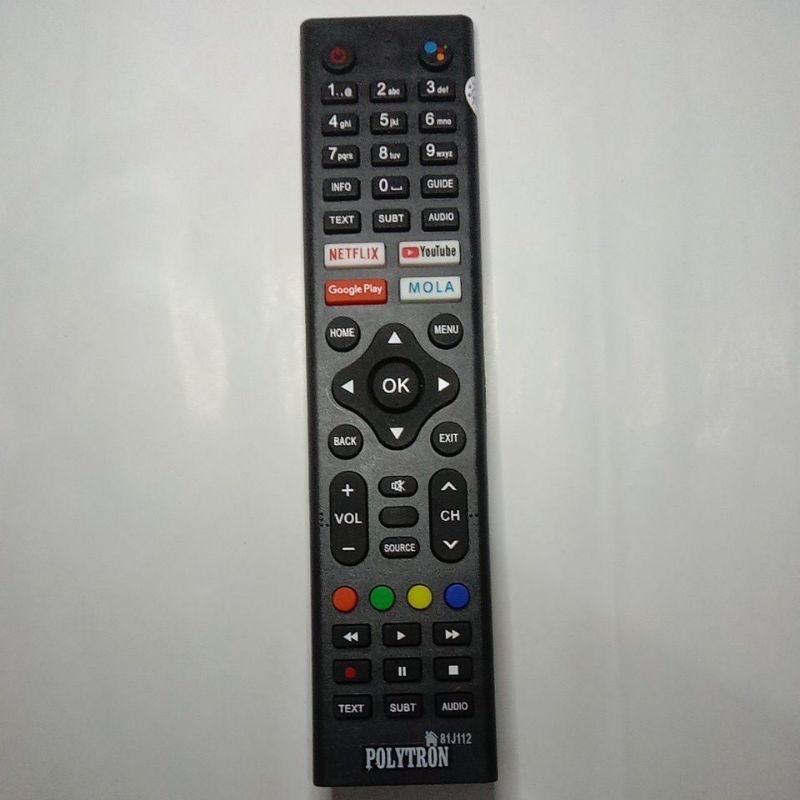 Jual REMOTE TV POLYTRON LCD/LED ANDROID SMART TV 81J112 | Shopee Indonesia