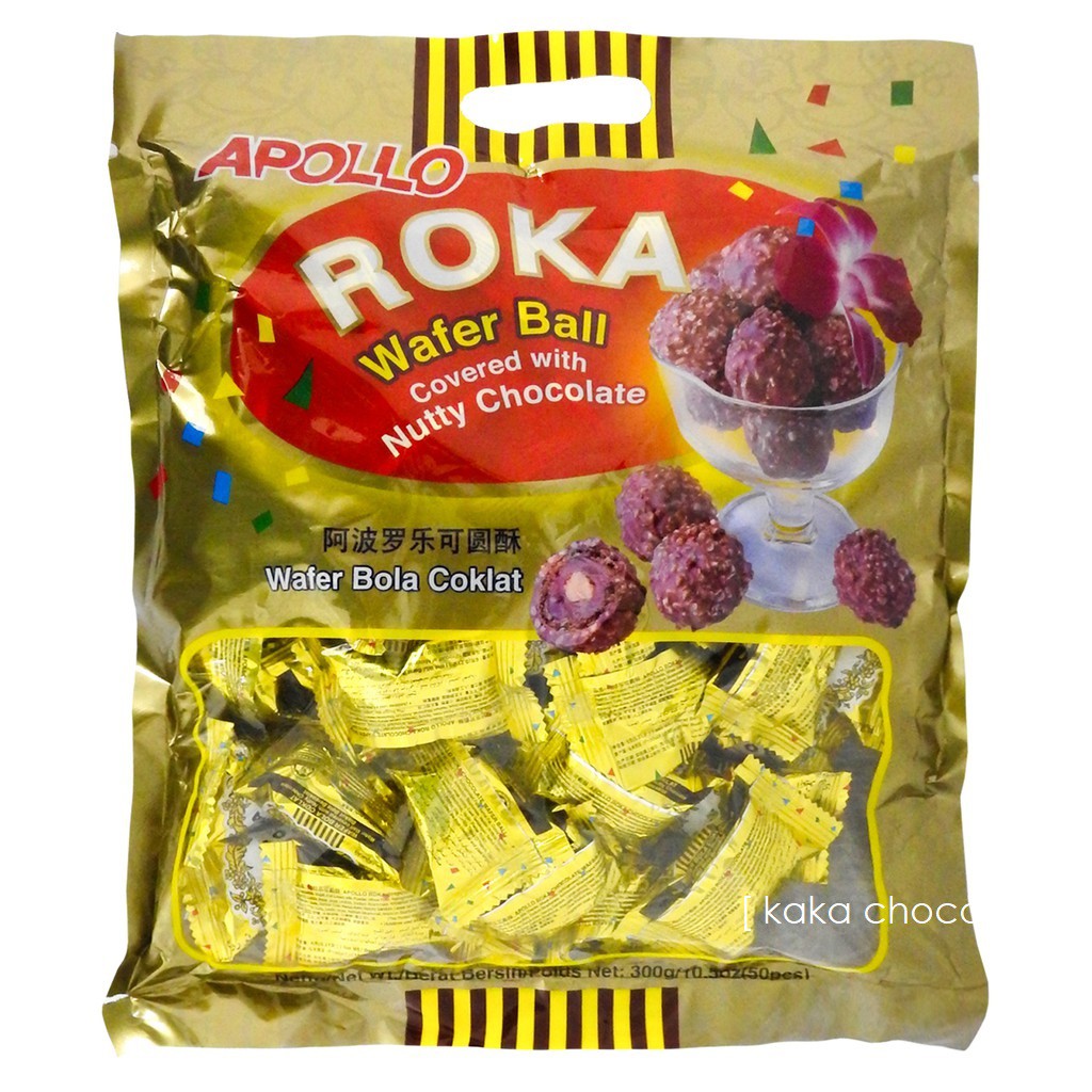 Apollo roka wafer bola coklat isi 50 pcs | Shopee Indonesia