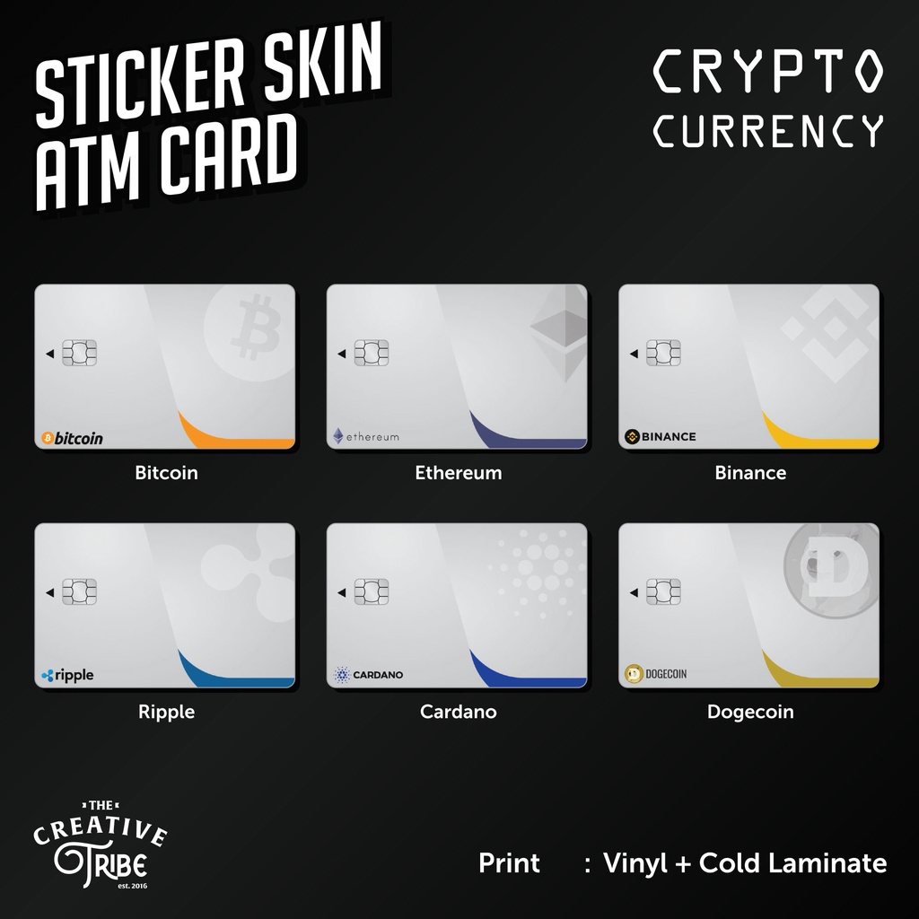 Jual Sticker Skin Card Cryptocurrency - Vinyl ATM Debit Credit Etoll ...