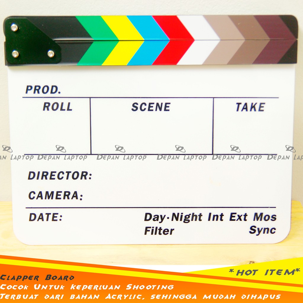 Clapper Board Slate Papan Penanda Take Shot Action Film Shooting ...