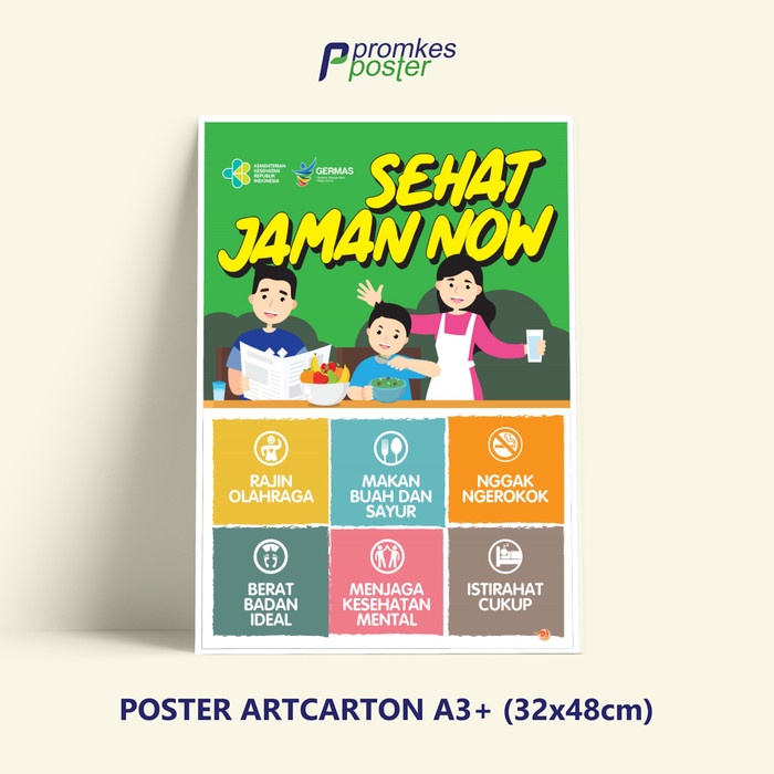 Jual Poster Kesehatan Sehat Jaman Now Indonesia|Shopee Indonesia