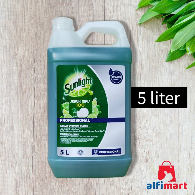 Jual Sunlight Professional 5l 5 liter Jerigen / Sabun Cair Cuci Piring ...