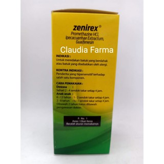 Jual Zenirex Syrup 60ml Cough Syrup Expectorant | Shopee Indonesia