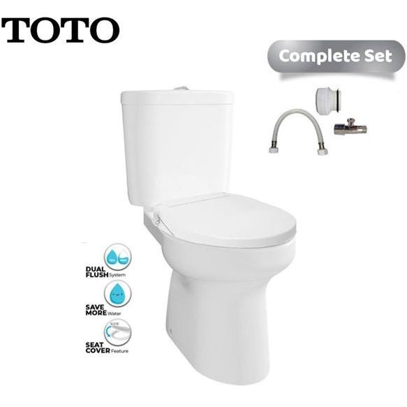 Jual TOTO CW421 ECO WASHER WC DUDUK KOMPLIT TINGGAL PASANG KLOSET ...
