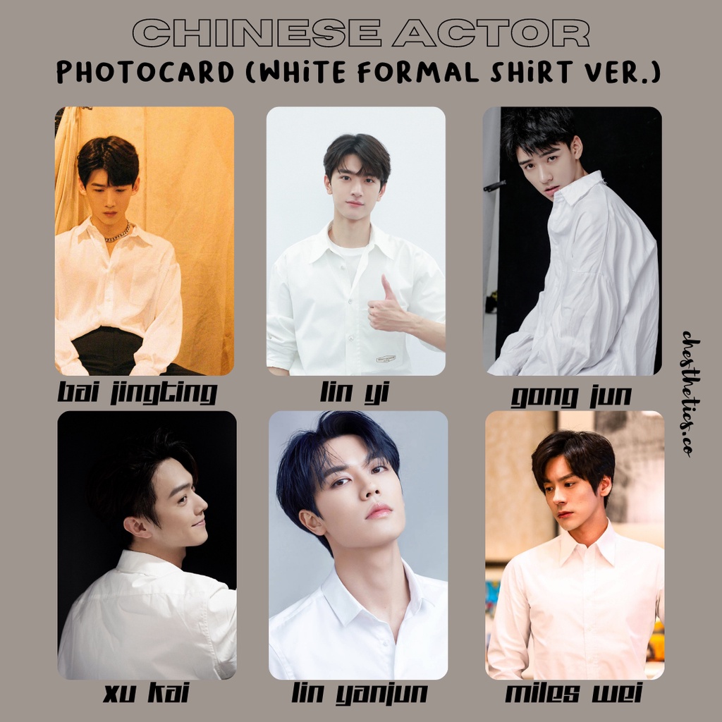 Jual Aktor China Actor White Formal Shirt Ver. Photocard (Lin Yanjun Gong Jun Neo Hou Jing Boran ...