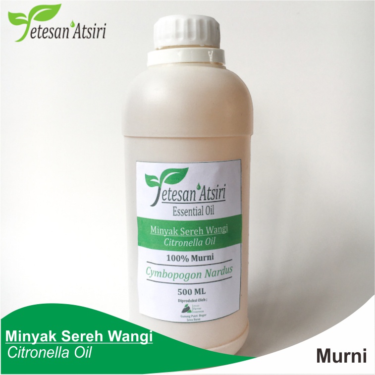 Jual 500ml minyak atsiri sereh wangi asli murni penyulingan 100% citronella pure essential oil ...