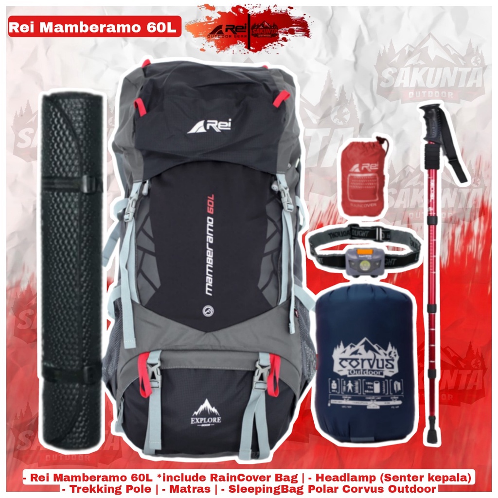Jual Paket Hemat alat pendakian gunung Carrier REI Arei Mamberamo 60L ... Jual Paket Hemat alat pendakian gunung Carrier REI Arei Mamberamo 60L ...