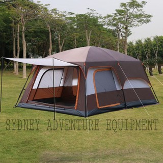 TENDA KEMPING KELUARGA "CAMEL" KAPASITAS 10-12 ORANG DOUBLE LAYER ...