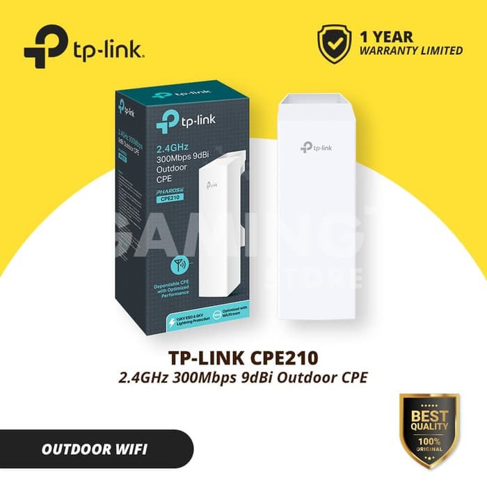 Jual TP Link CPE 210 Outdoor Router 2,4Ghz 300Mbps 9dBi Outdoor CPE ...