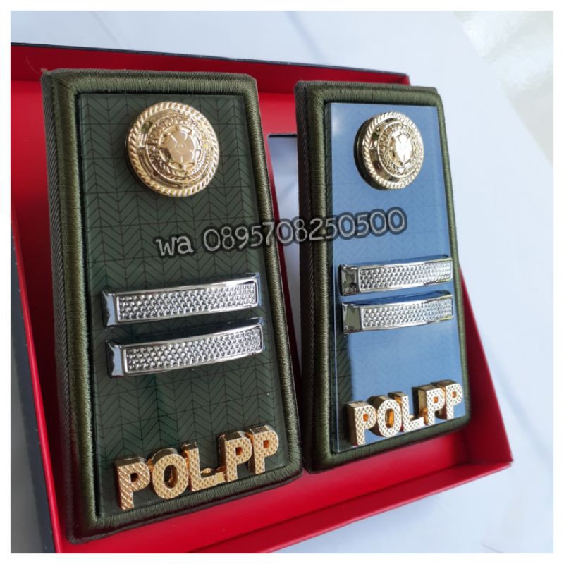 Jual pangkat pdh POLPP/SATPOL PP golongan 2B dasar mika akrilik ...