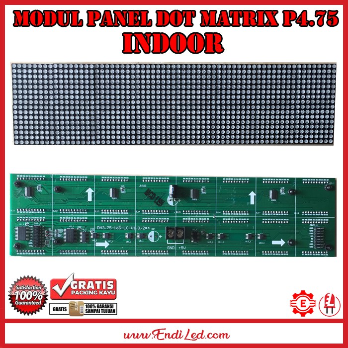 Jual Modul panel running text dot matrix p4.75 hub8 indoor | Shopee Indonesia