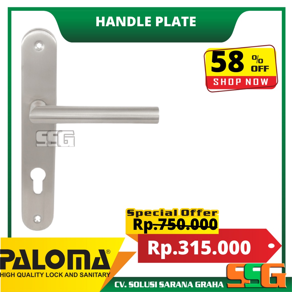 Jual Handle Plate PALOMA HPP251 PLM CEKO SS SSS Handle Stainless Gagang ...