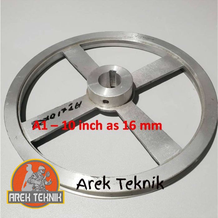 Jual SPM770 PULLEY PULI A1 - 10 INCH AS 16 MM - PULLY ALUMUNIUM ...