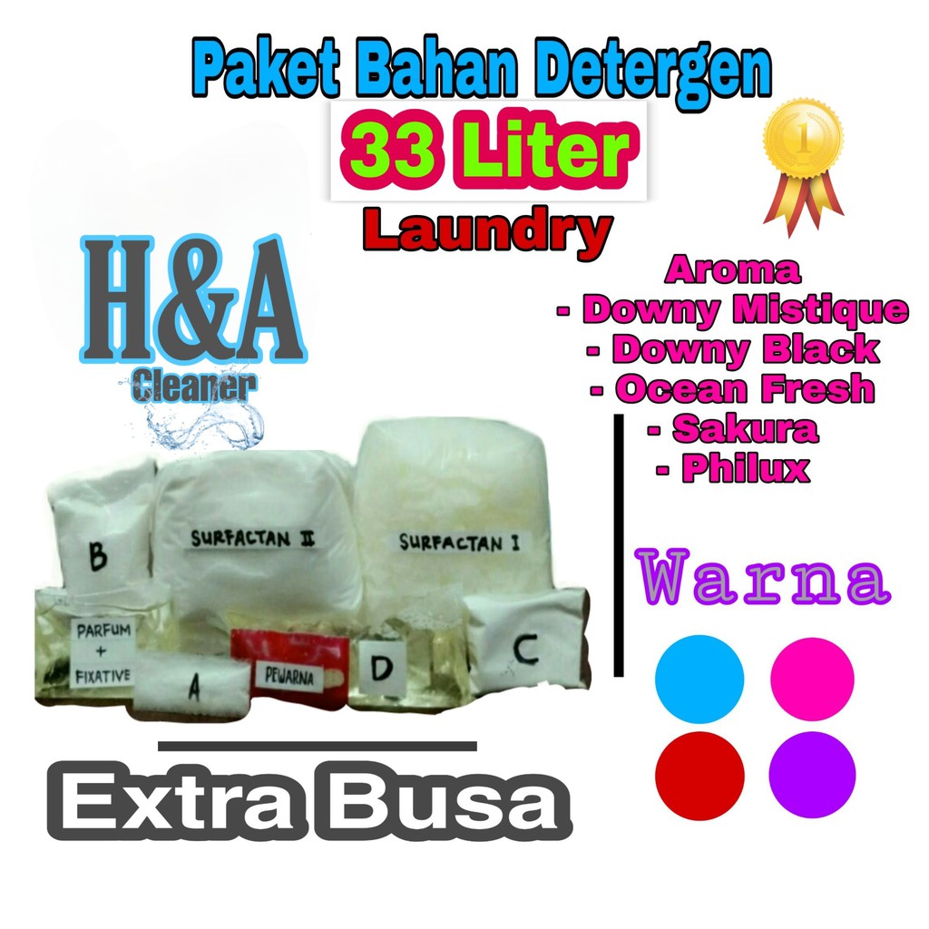 Jual Bahan Detergen Laundry 33 Liter / Detergen Laundry Cair - Extra Busa | Shopee Indonesia
