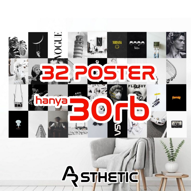 Jual Poster Dinding Aesthetic / Estetik | Poster A6 Isi 32 Poster ...