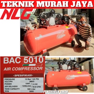 Jual NLG BAC5010 Air Compressor 10HP 500L 3 Phase BAC 5010 Kompresor ...