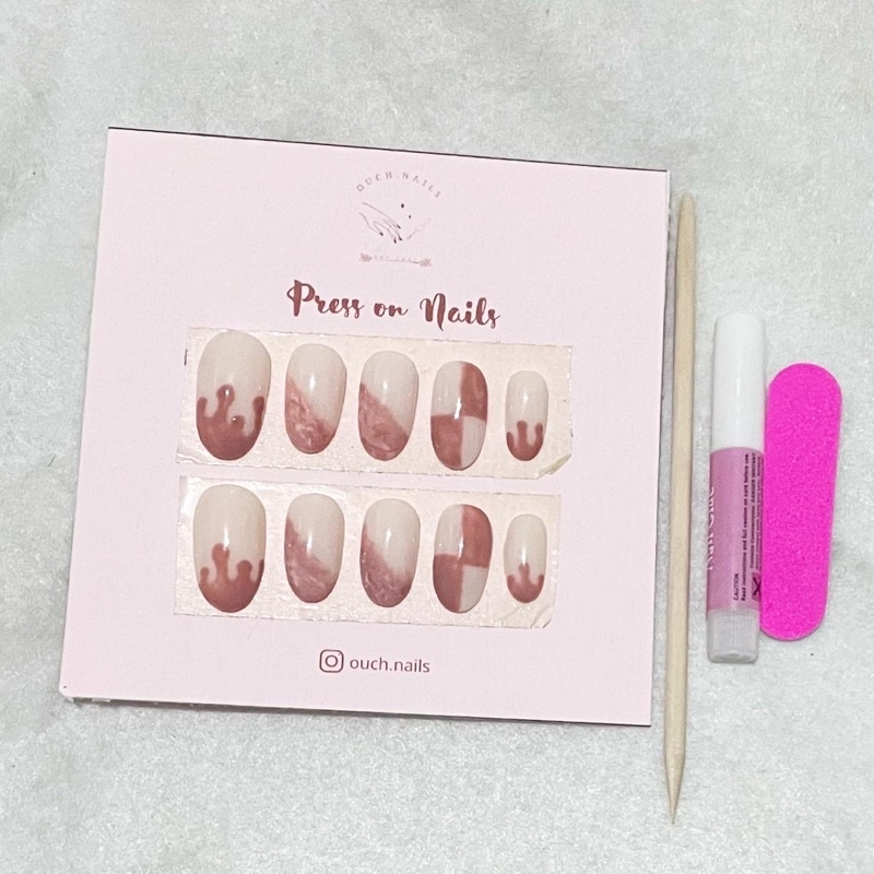 Jual ouch - press on nails fake nails kuku palsu PN01 | Shopee Indonesia