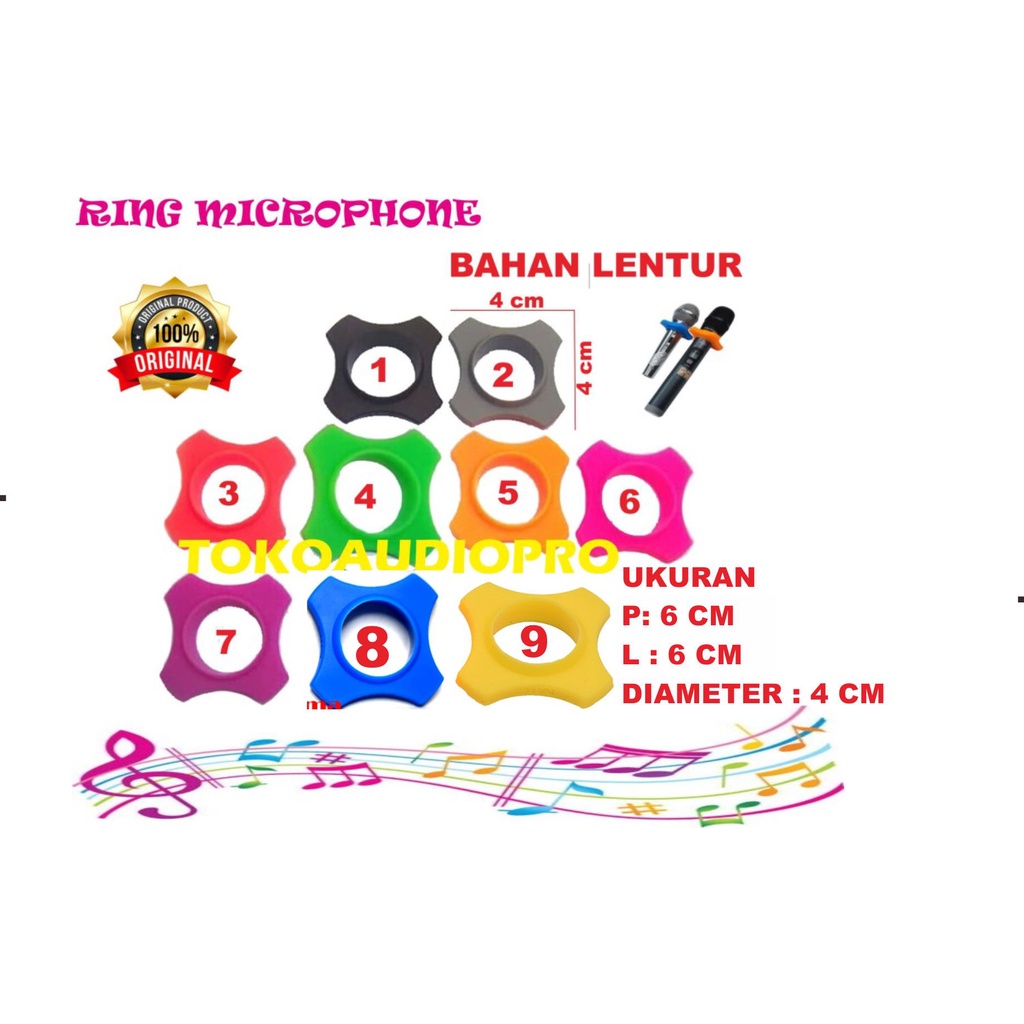 Jual Ring Microphone Karet Tatakan Microphone Warna Ring Mic Indonesia ...