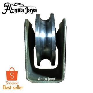 roda besi bubut roda besi as roda pintu gerbang kwalitas super 8cm rell ...