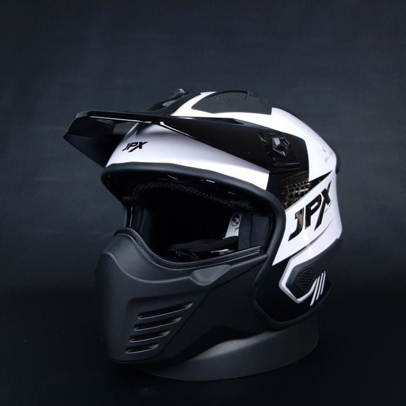Jual HELM JPX MX 726 R WHITE ORIGINAL HELM SEMICROSS JPX PUTIH HELM ...