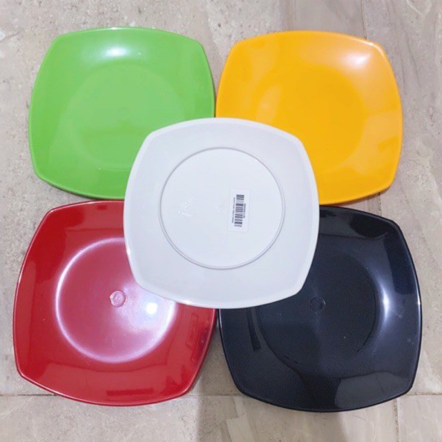 [ I-One ] Piring Corel Kecil / Piring Persegi Kecil / Piring Fiber ...