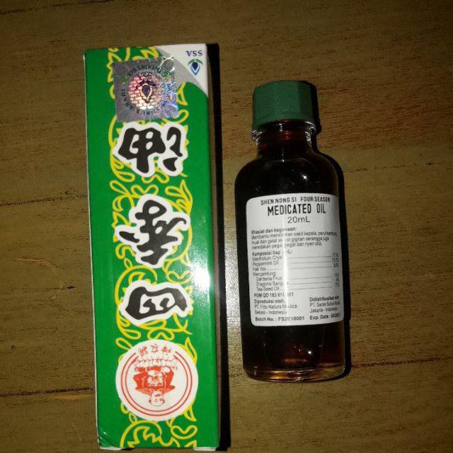 Minyak Angin Cina Four Seasons Seciyu Shen Nong Si | Medicated Oil ...