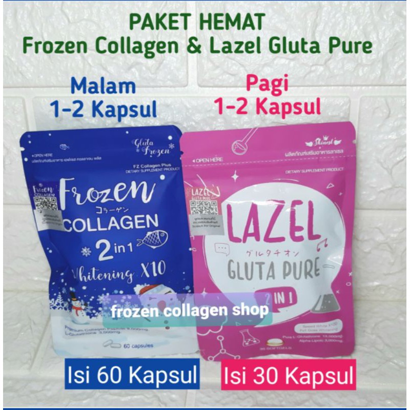 Jual Frozen Collagen dan Lazel Gluta Pure (1 set) | Shopee Indonesia