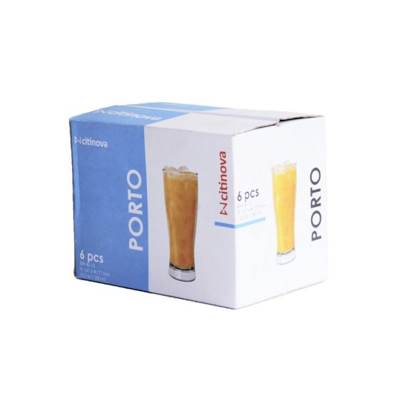 Jual Gelas Kaca-Glass Porto 380 ml ORI Merk CITINOVA | Shopee Indonesia