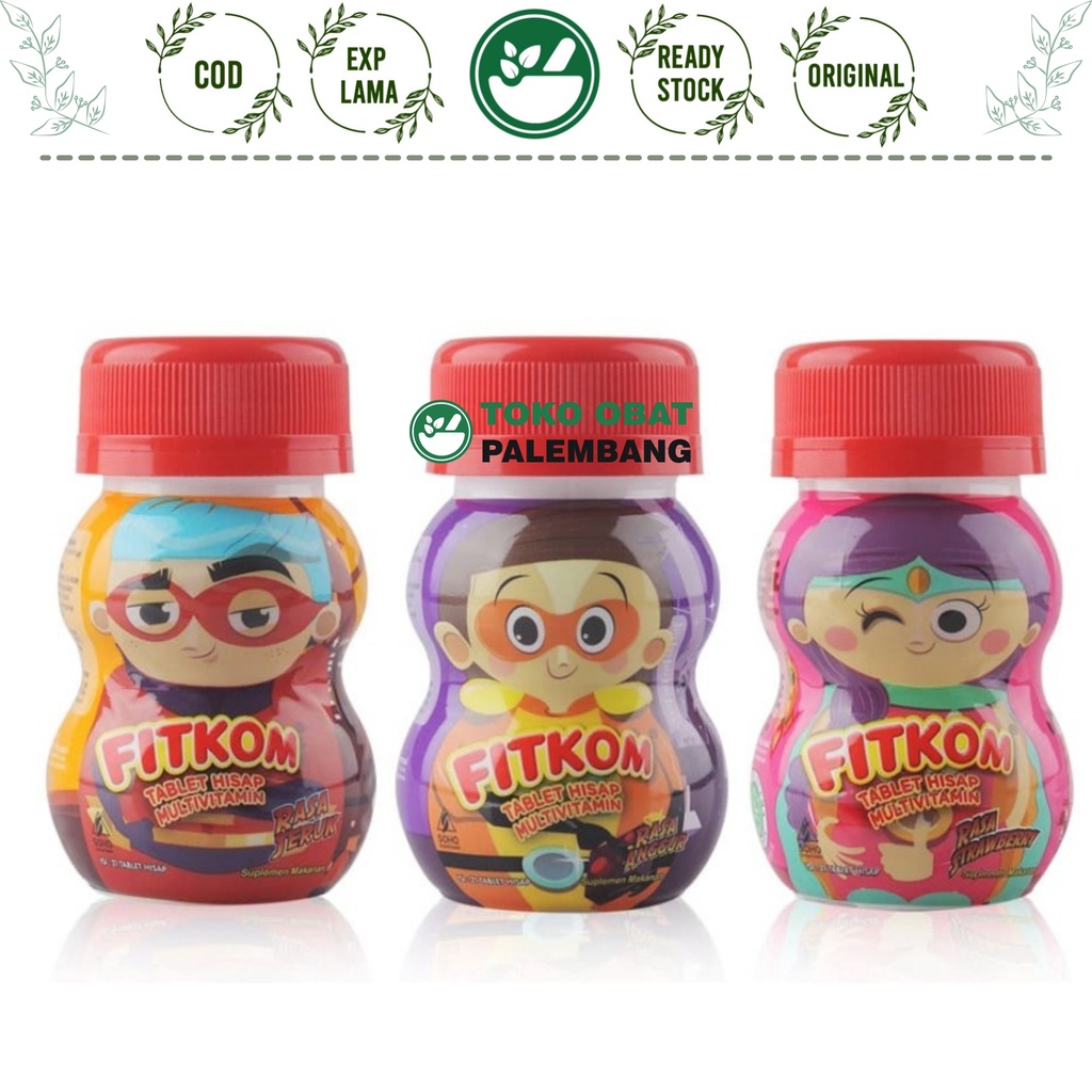 Jual FITKOM TABLET HISAP MULTIVITAMIN ANAK ISI 21 PERMEN HISAP FIT KOM ...