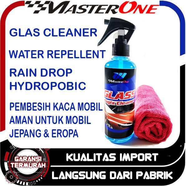 PEMBERSIH KACA MOBIL GLASS CLEANER WATER REPELLENT RAIN DROP AMAN UNTUK ...
