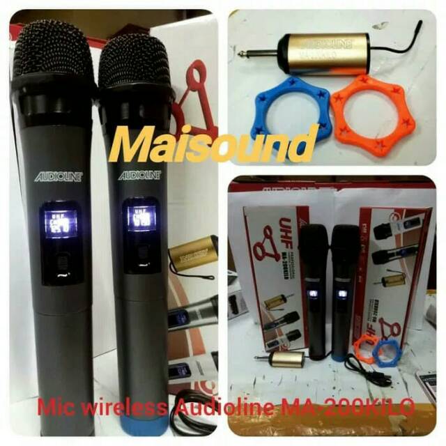 Jual Mic Wireless Audioline MA200 KILO Microphone MA 200 Kilo 200Kilo | Shopee Indonesia