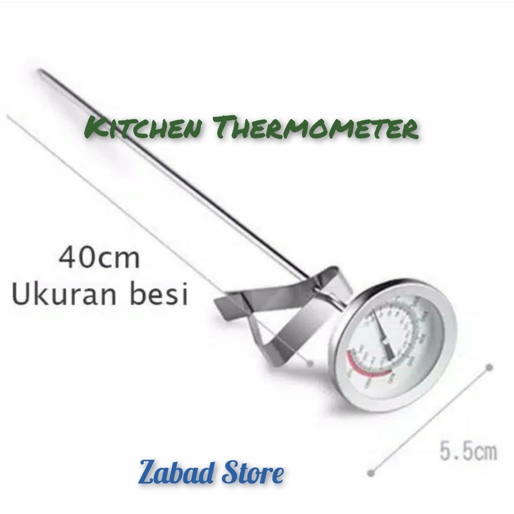 Jual THERMOMETER MINYAK DEEP FRY 40 CM THERMOMETER MAKANAN THERMOMETER ...